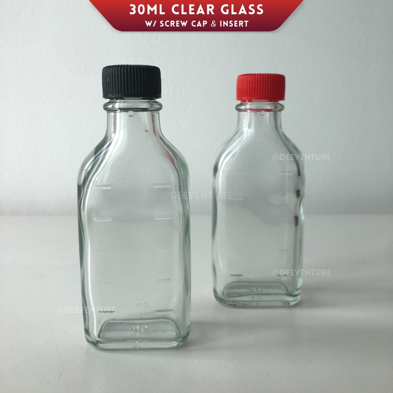 30ml Clear Glass Bottle/ Mini Sampling Glass with Cap and Insert ...