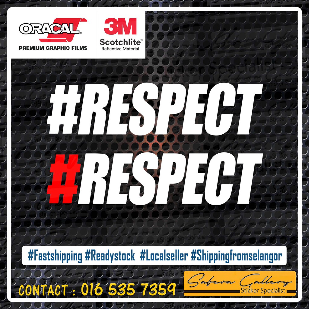 respect car stickers car decals bumper windscreen windsheild body ...