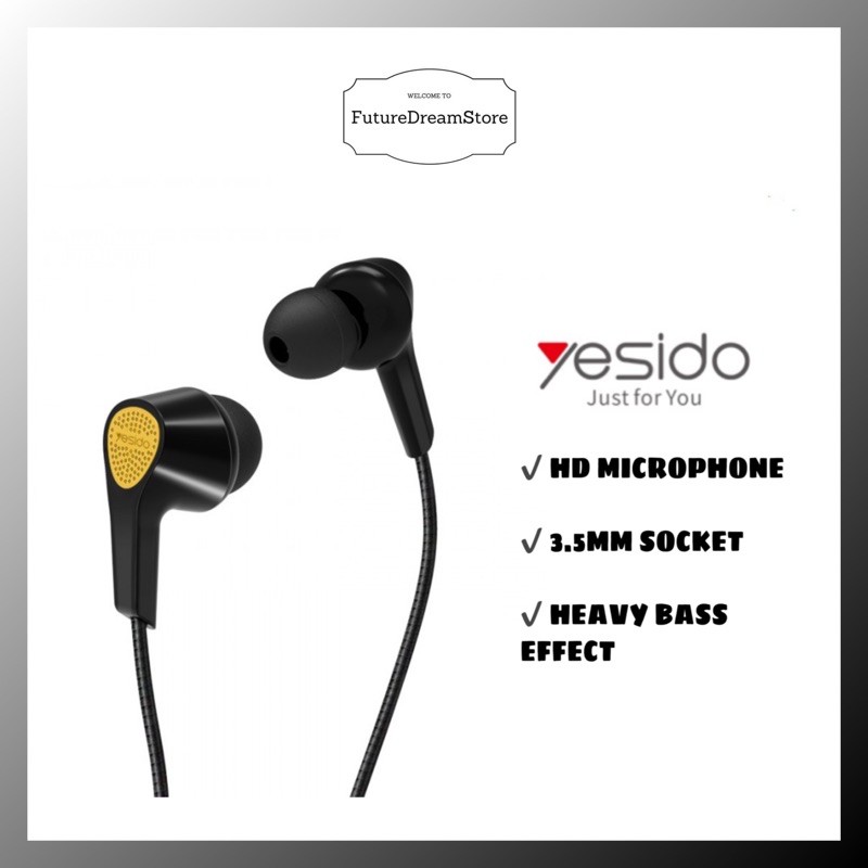 YESIDO YH-25 Earphone (Heavy Bass) | Shopee Malaysia