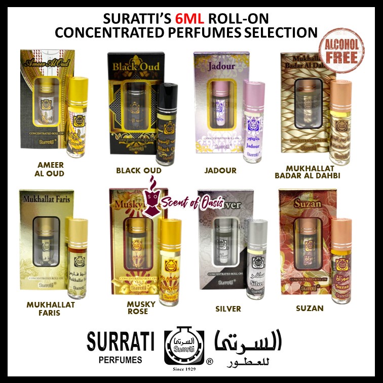 6ML Roll-On Concentrated Perfumes Collection by SURRATI PERFUMES KS.A ...