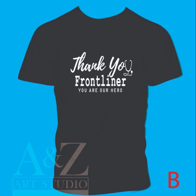 Tshirt THANK YOU FRONTLINER | Shopee Malaysia