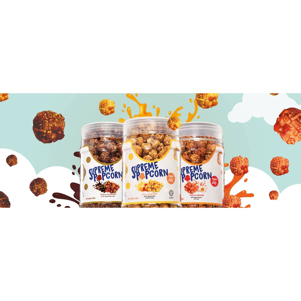 [HALAL] SUPREME POPCORN 3 FLAVOURS 200g - 280g | Shopee Malaysia