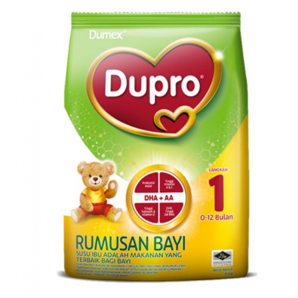 Dumex Dupro Infant Step 1, Langkah 1 Rumusan Bayi, 0-12 Months 850g ...