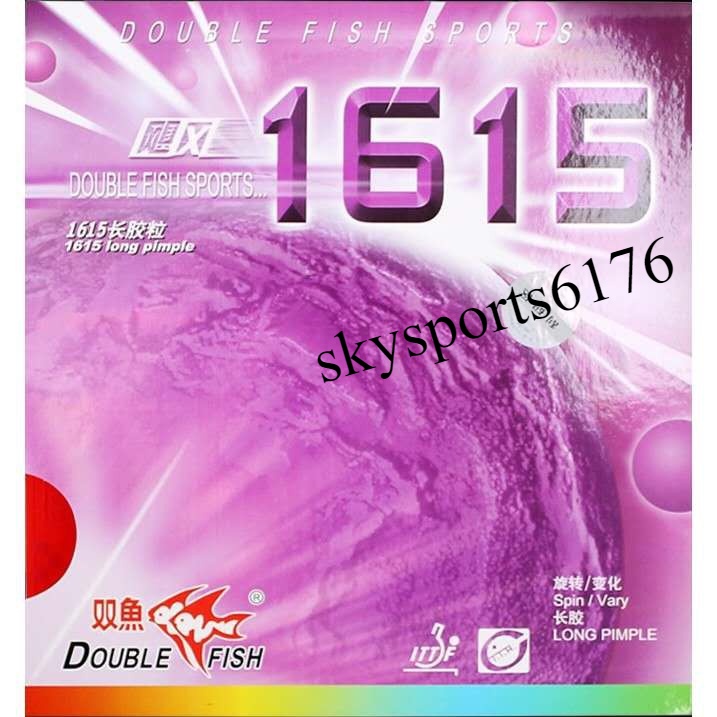 {READY STOCK} DOUBLE FISH 1615 Long Pimples OX/1.0mm Rubber Table ...