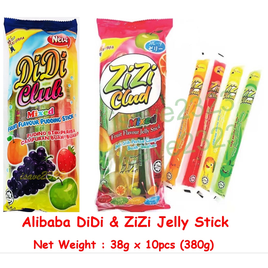 [HALAL] DiDi & ZiZi Clud Jelly Stick (38g x 10 Sticks) - Mixed Fruit ...