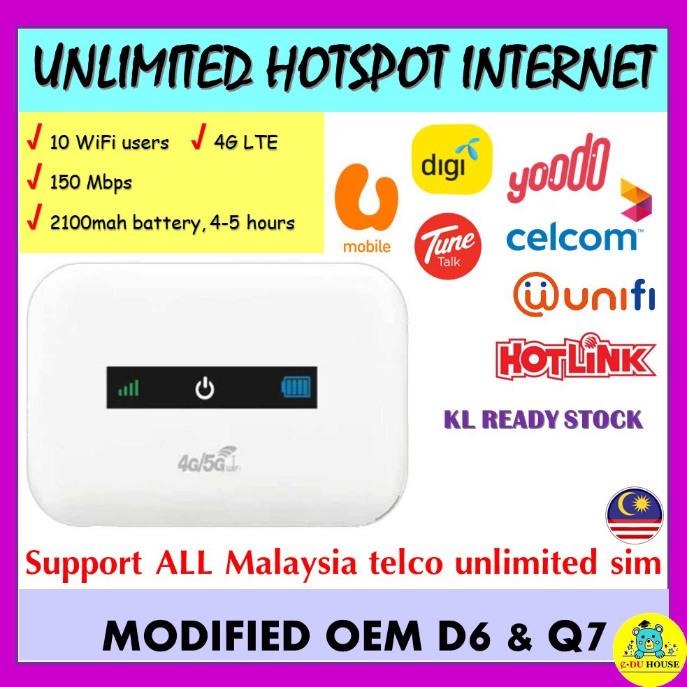 Modified Unlocked 4G Portable Mifi Modem D6 Q7 · Pocket Size Modified ...