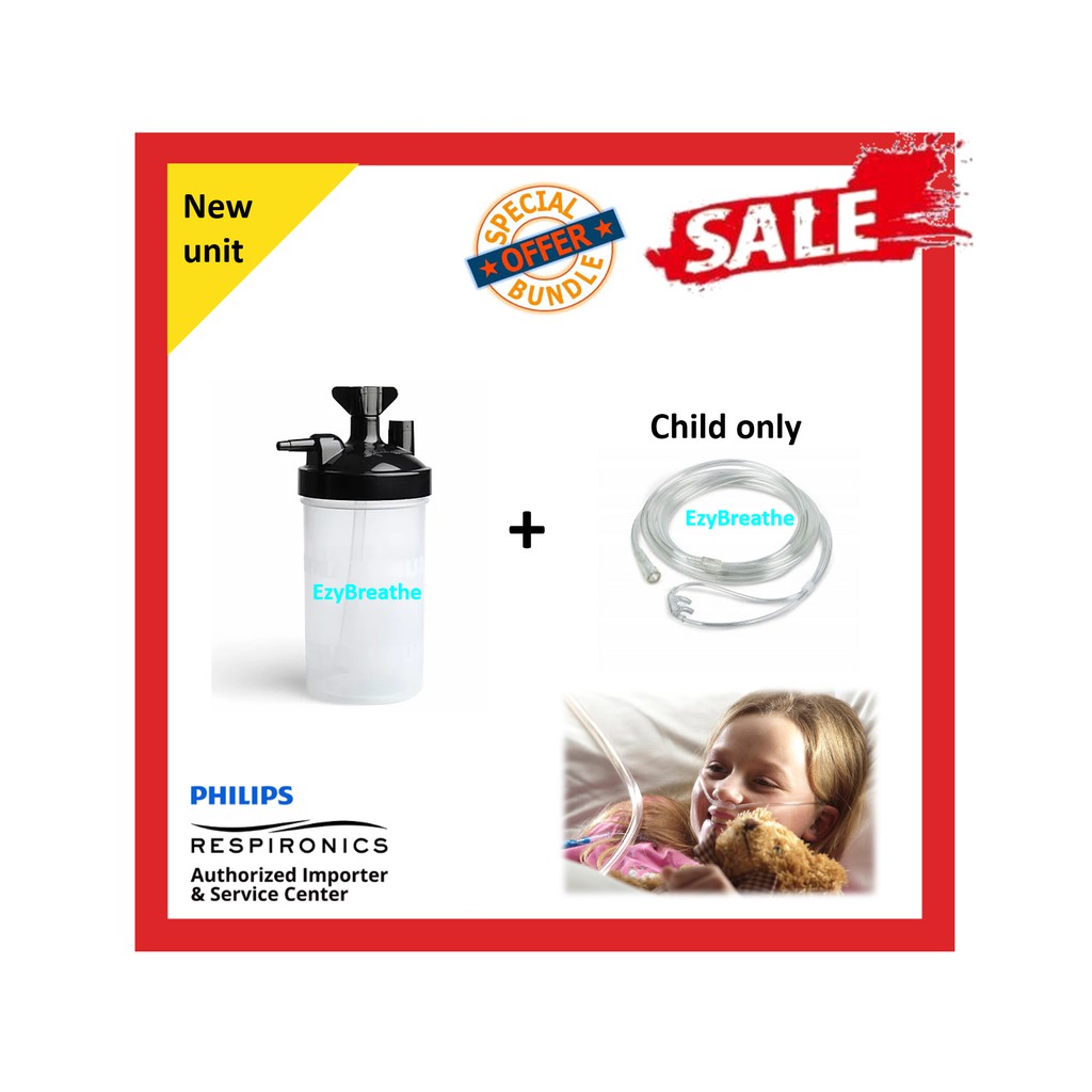 Philips Respironics Everflo Bottle Humidifier AND Oxygen Nasal Cannula ...