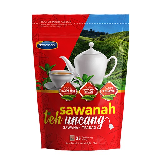 25 Uncang Tea Bag 100% Teh Uncang Daun Asli tanpa Pewarna dan Pengawet ...