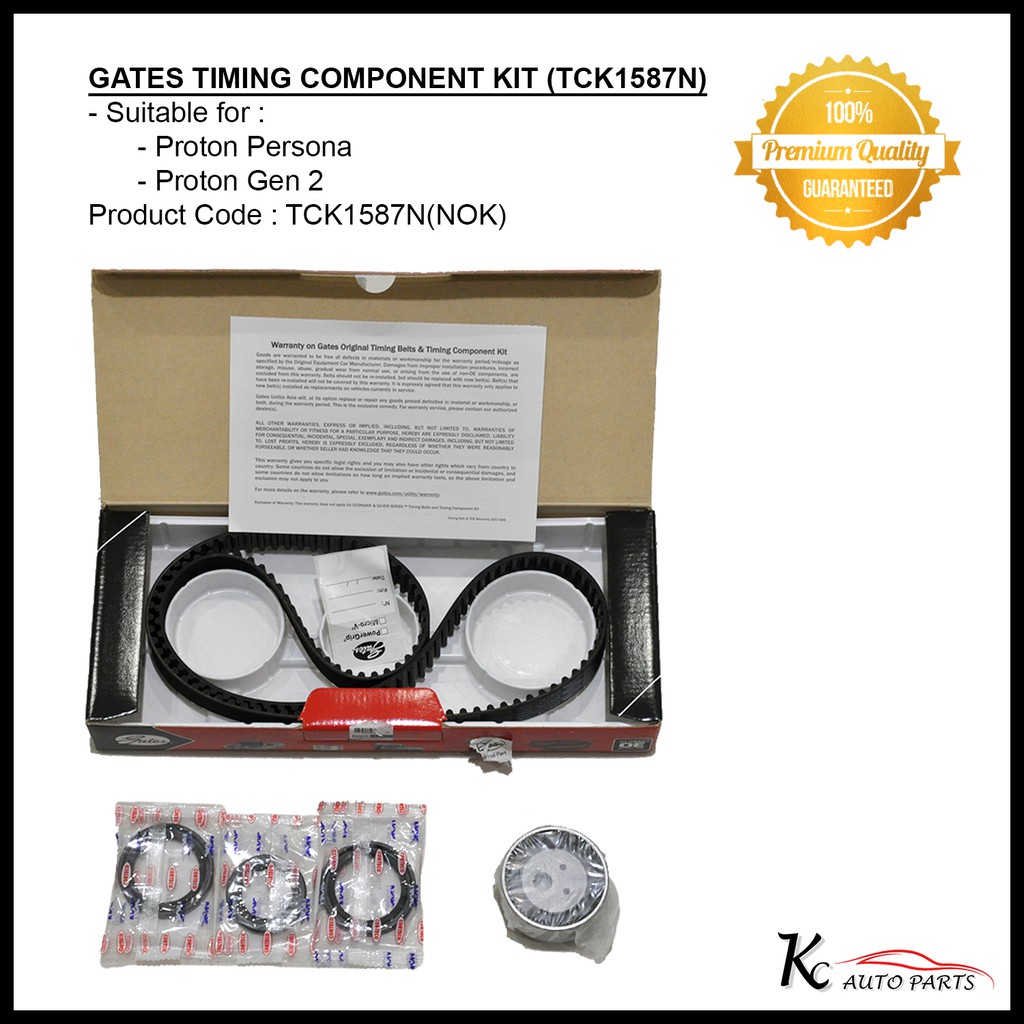 GATES Timing Component Kit for Proton Persona /Gen2 (TCK1587N) | Shopee ...