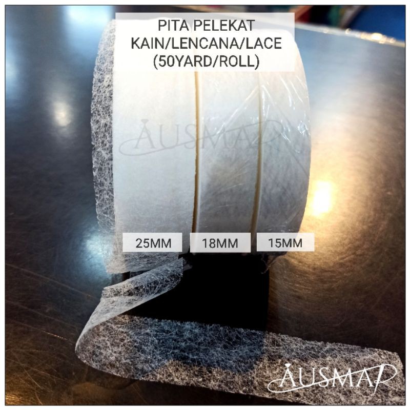 PITA PELEKAT KAIN/LENCANA/LACE/ FABRIC ADHENSIVE TAPE (DOUBLE SIDED ...