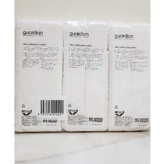 Guardian Watson Facial Cotton Pad (200/240 pcs x 3 pkt) Kapas Muka ...