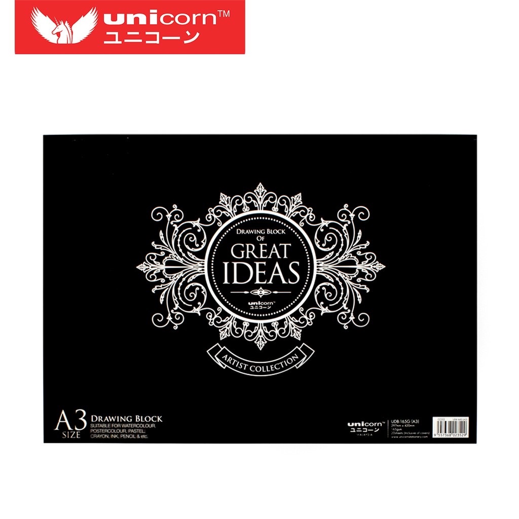 Unicorn 165gsm A3 Drawing Block / Kertas Lukisan UDB-165G | Shopee Malaysia Unicorn 165gsm A3 Drawing Block / Kertas Lukisan UDB-165G | Shopee Malaysia