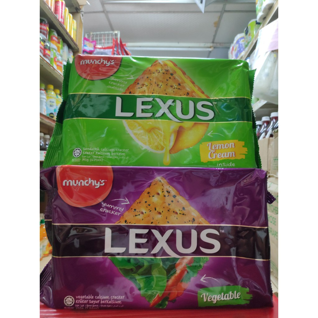 Munchy's Lexus Sandwich Calcium Crackers 190g (Vegetable/Lemon Cream ...
