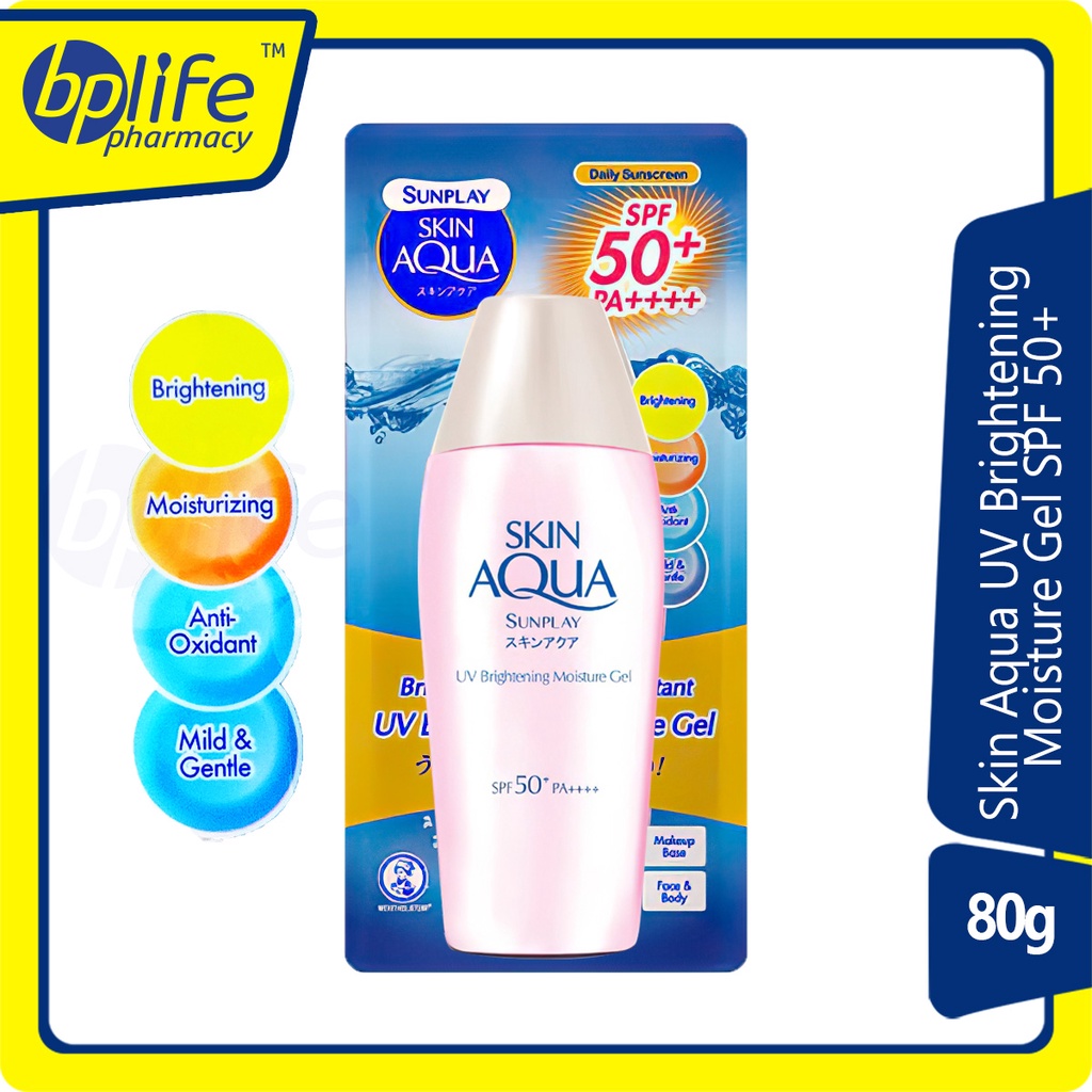Sunplay Skin Aqua UV Brightening Moisture Gel SPF 50+ PA+++ 80g | Shopee Malaysia