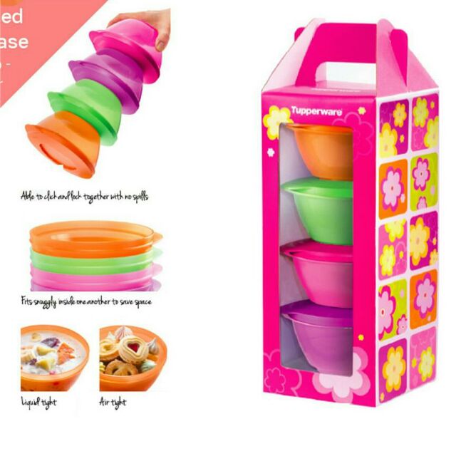 Tupperware Click Bowl (4) 425ml. | Shopee Malaysia