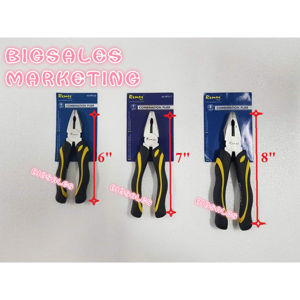 REMAX 6",7",8" Combination Plier / Playar Gabung | Shopee Malaysia
