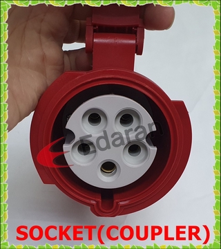 SHINOHAWA 5 PIN 32A SAFETY INDUSTRIAL PLUG / COUPLING SOCKET / WALL ...