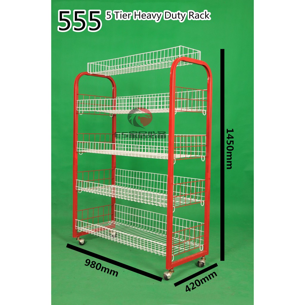 (555)5 Tier Heavy Duty Rack/5 tingkat storage rack wm-555 | Shopee Malaysia