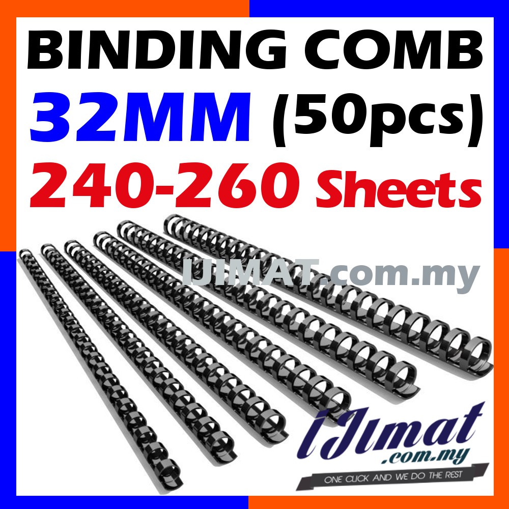 (32mm) 50Pcs/Box Comb Binder Rings / Plastic Comb Rings / Binding Rings ...