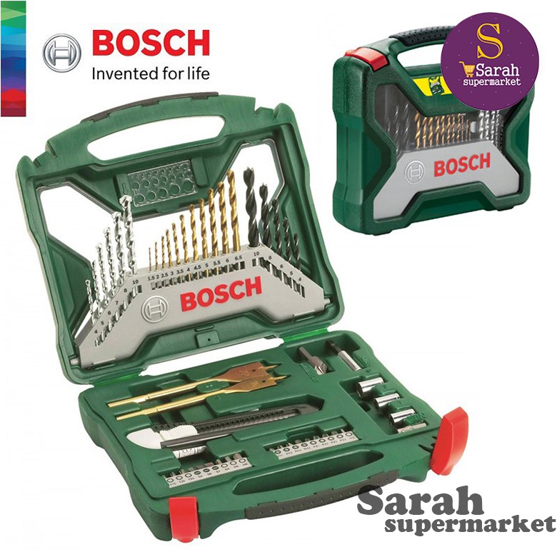 Bosch 50pcs Titanium X Line Drill Screwdriver Bit And Tool Set Shopee