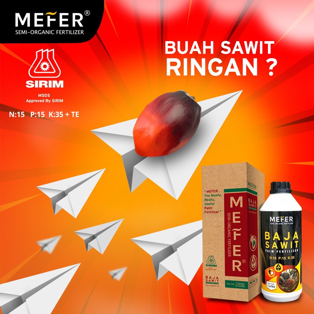 (PILIHAN 15 BTL @ 16 BTL) MEFER BAJA SAWIT FOLIAR Beratkan Buah Sawit ...