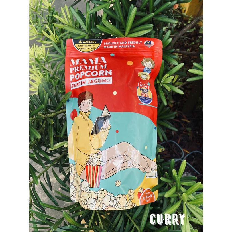 🔥MAMA Premium Popcorn🔥 [ CURRY] STOCK SEGAR【EXTRA 50g】Snacks | Shopee ...
