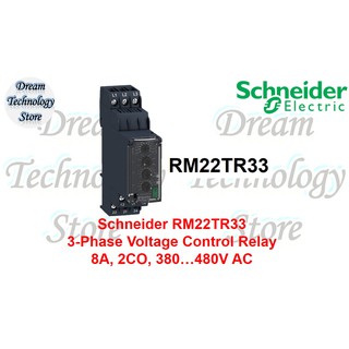 Schneider RM22TR33 3-Phase Voltage Control Relay, 8A, 2CO, 380…480V AC ...