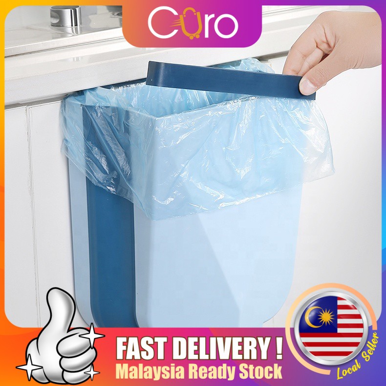 CURO Wall-mounted Foldable Trash Can Portable Kitchen Cupboard Door ...