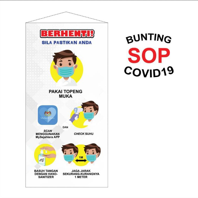 Bunting/Banner SOP 2x4 kaki | Shopee Malaysia