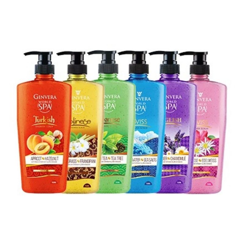 Ginvera World Spa Shower Scrub 750ml /Shower Gel 600ml | Shopee Malaysia
