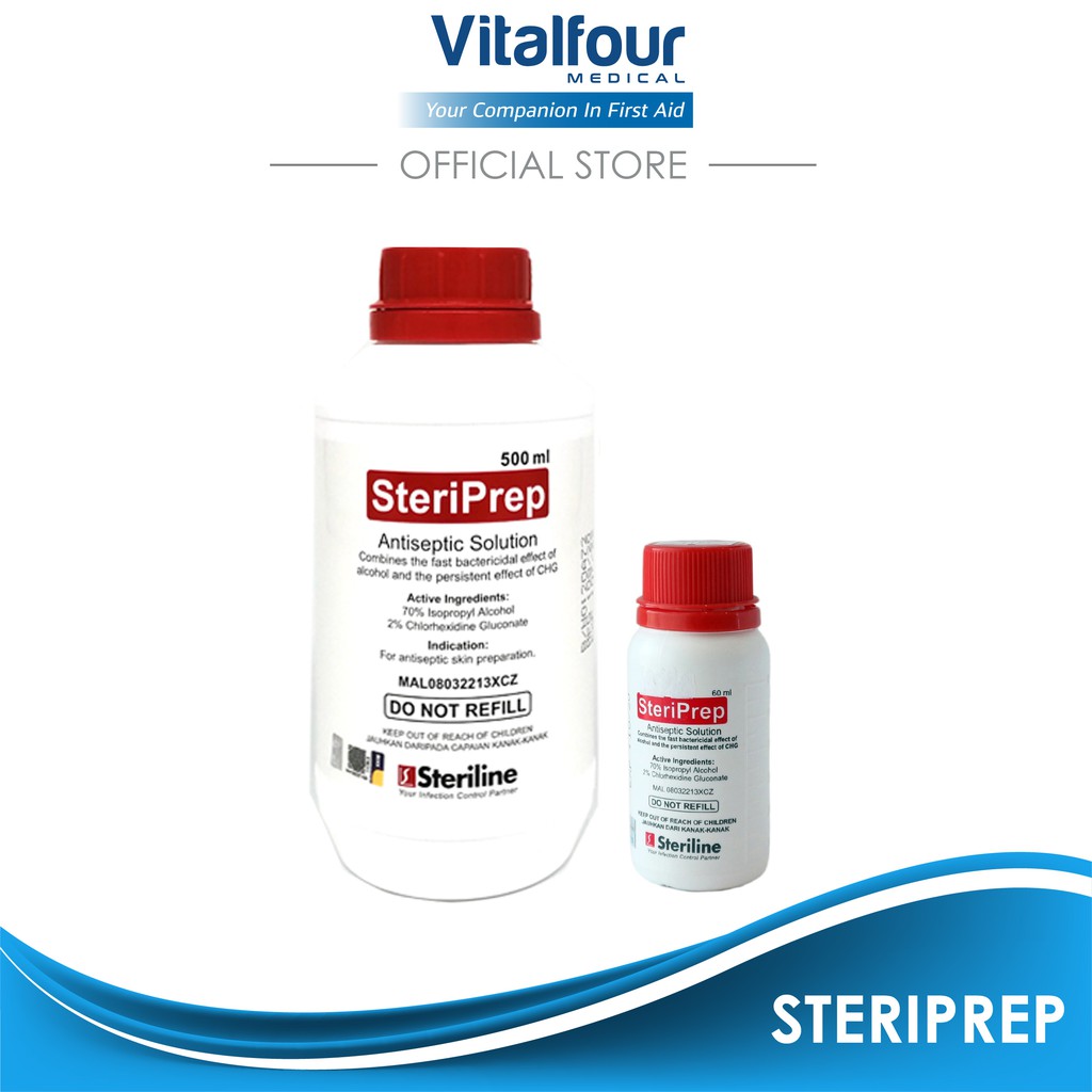 Steriline SteriPrep Antiseptic Solution (60ml/500ml) | Shopee Malaysia