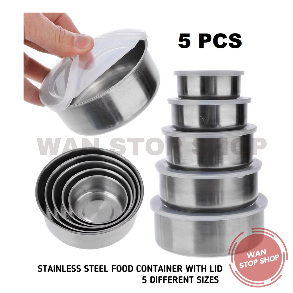Lunch Container 5 In 1 Lunch Box Set Stainless Steel Lunch Container ...