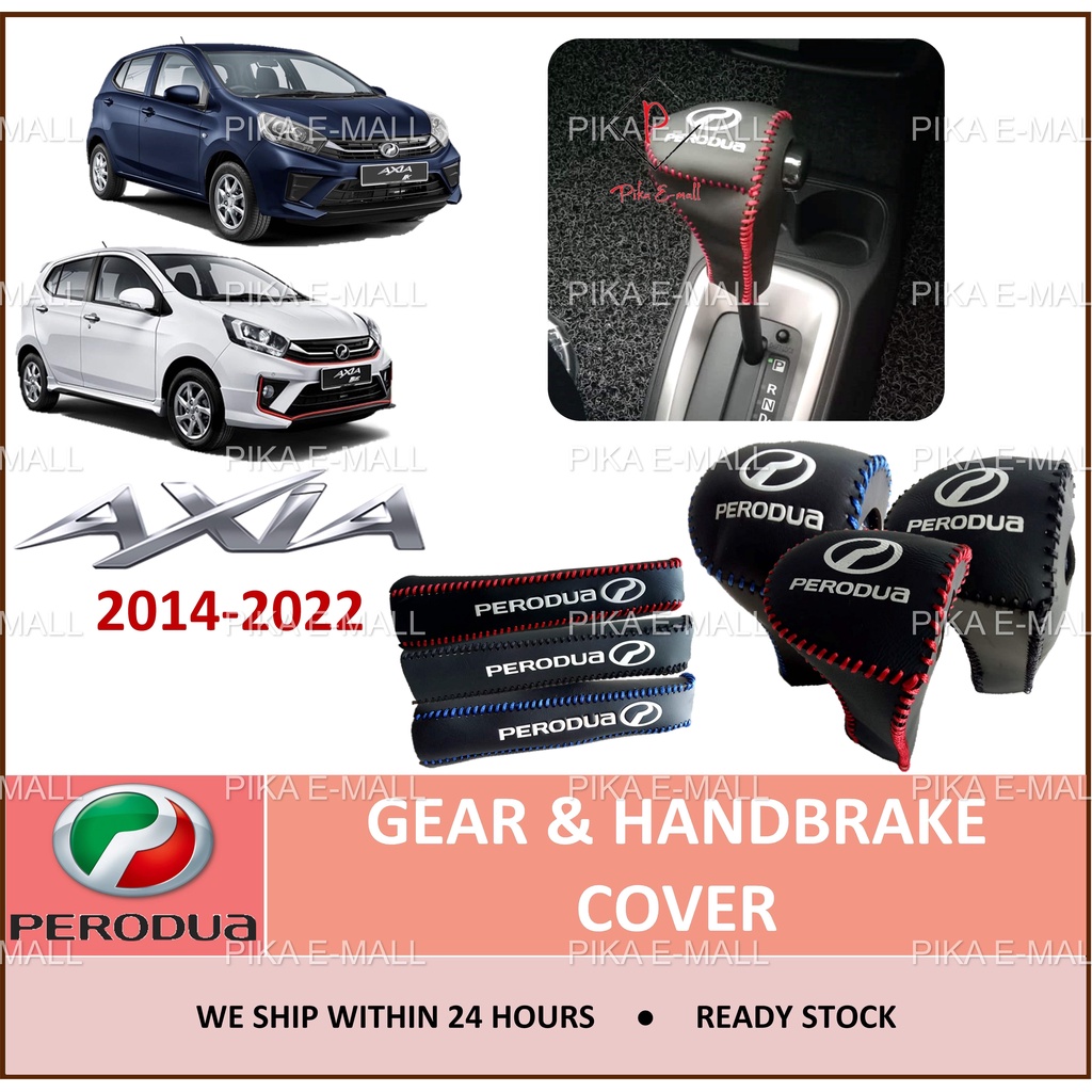 Perodua Axia Leather Gear Cover Handbrake Cover Axia Style SE Advance ...
