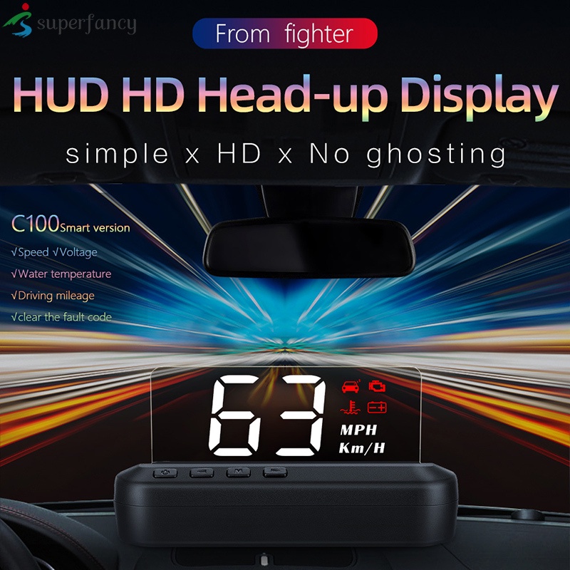 Car Display Automobile Universal OBD HD Speed Projector HUD Heads-up ...