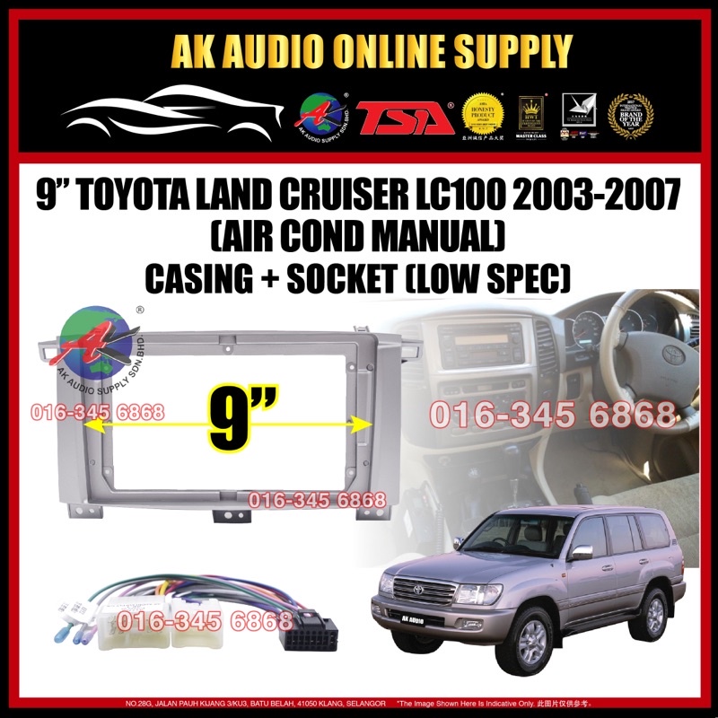 Toyota Land Cruiser LC100 2003 - 2008 ( Low Spec ) Android 9" Inch ...