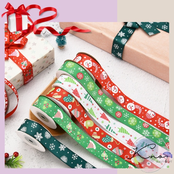Gold Foil Christmas Ribbon Gift Satin Packaging Ribbon Wrapping Ribbon ...