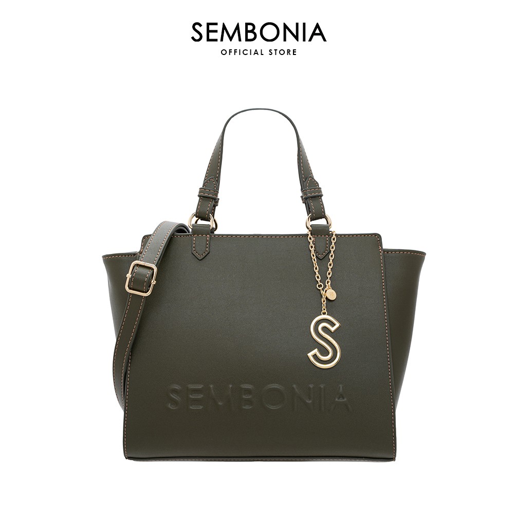 SEMBONIA Logo-Embossed Winged Tote Satchel Bag - 0603326-002-06 ...