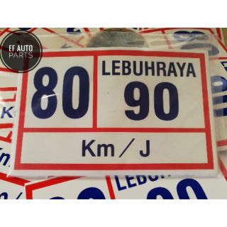 80 / 90 Km/J STICKER LEBUHRAYA SPEED LIMIT 70-80 LORRY LORI TRUCK CAR ...
