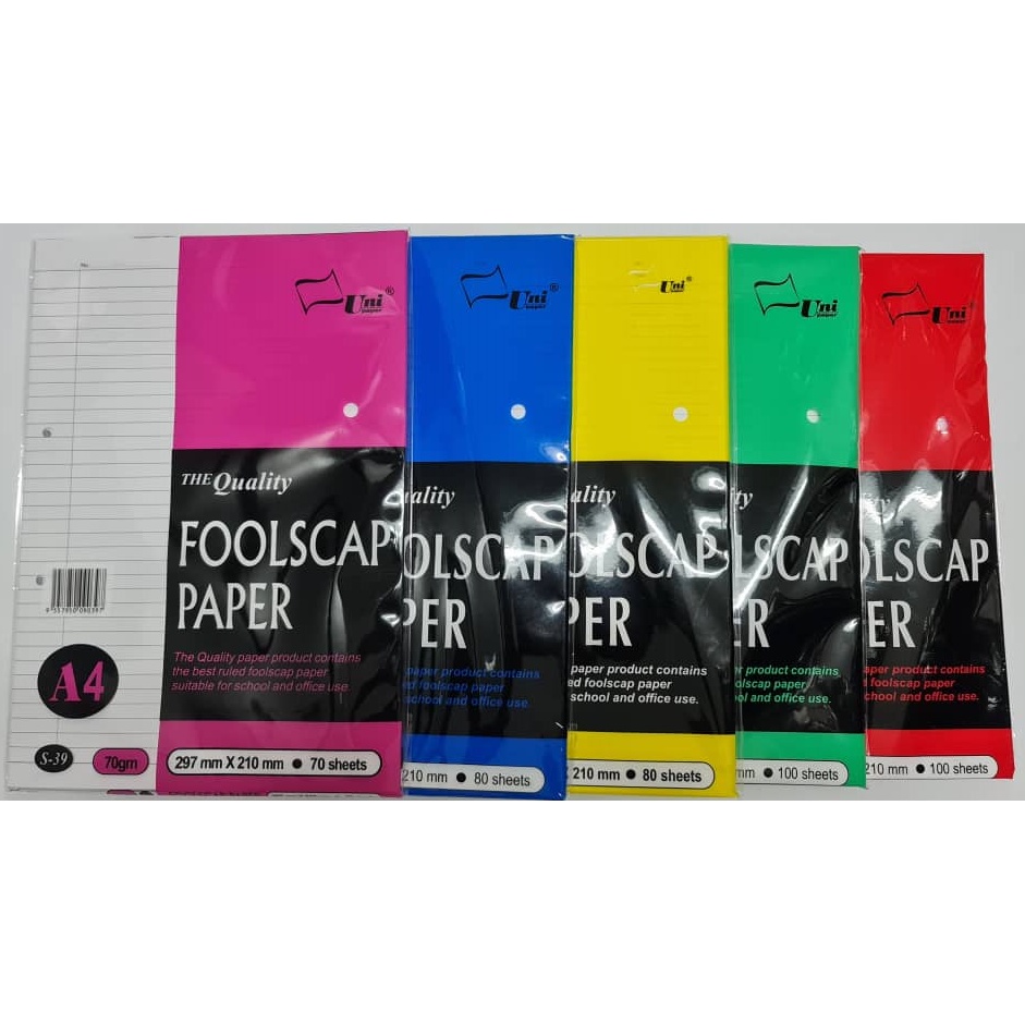 Uni Quality Foolscap Paper/Exam Sheet/Kertas Kajang A4/Exam pad/S37,S38 ...
