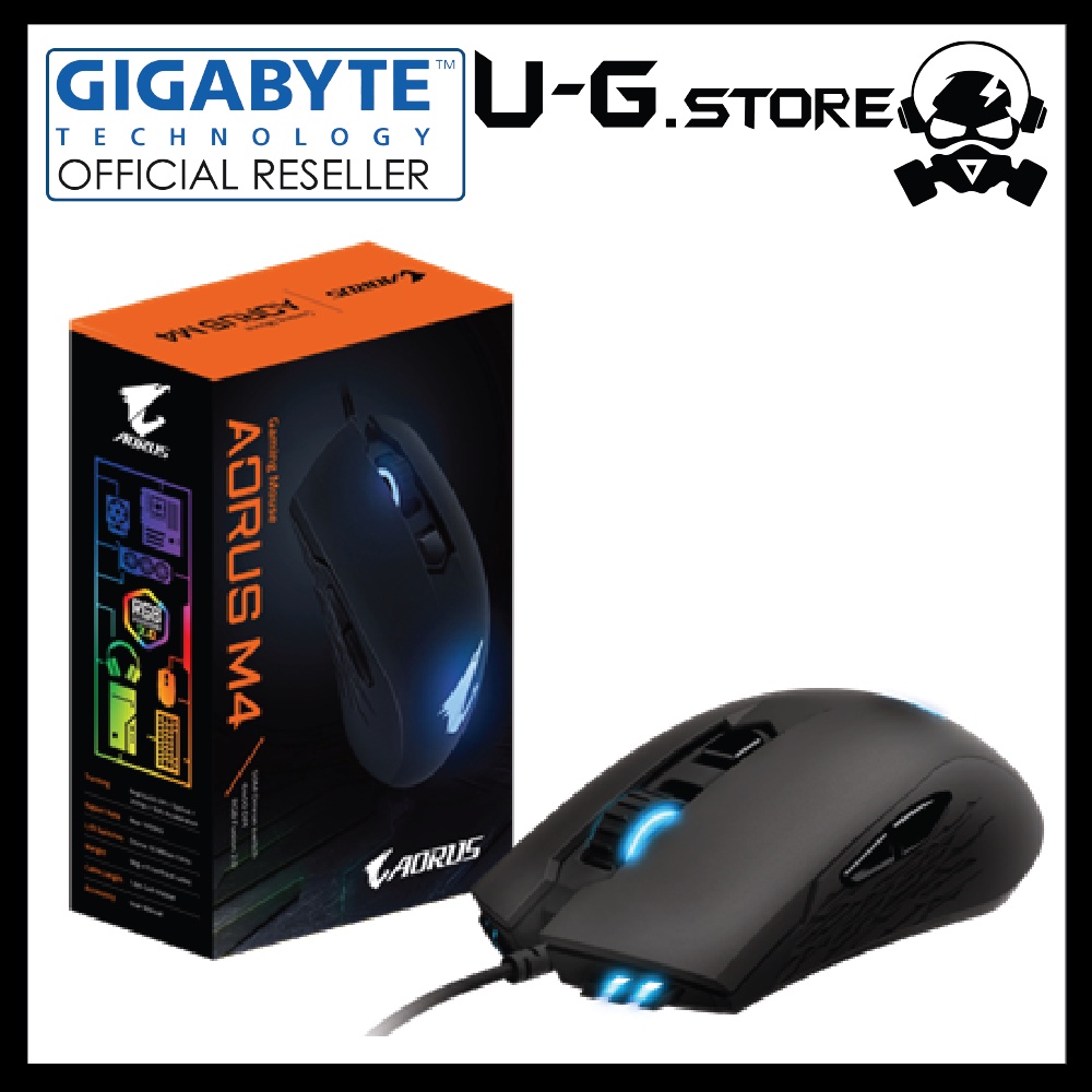 Gigabyte Gaming Wired Aorus Mouse M4 (Ambidextrous design / Real 6400 ...