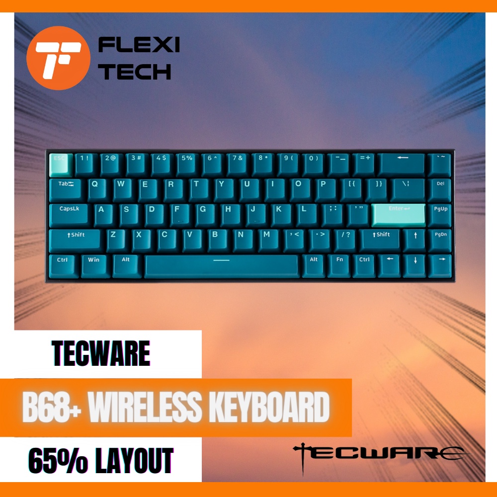 Flexi Tech TECWARE B68+ Wireless Mechanical Keyboard Black 68-keys / 65 ...