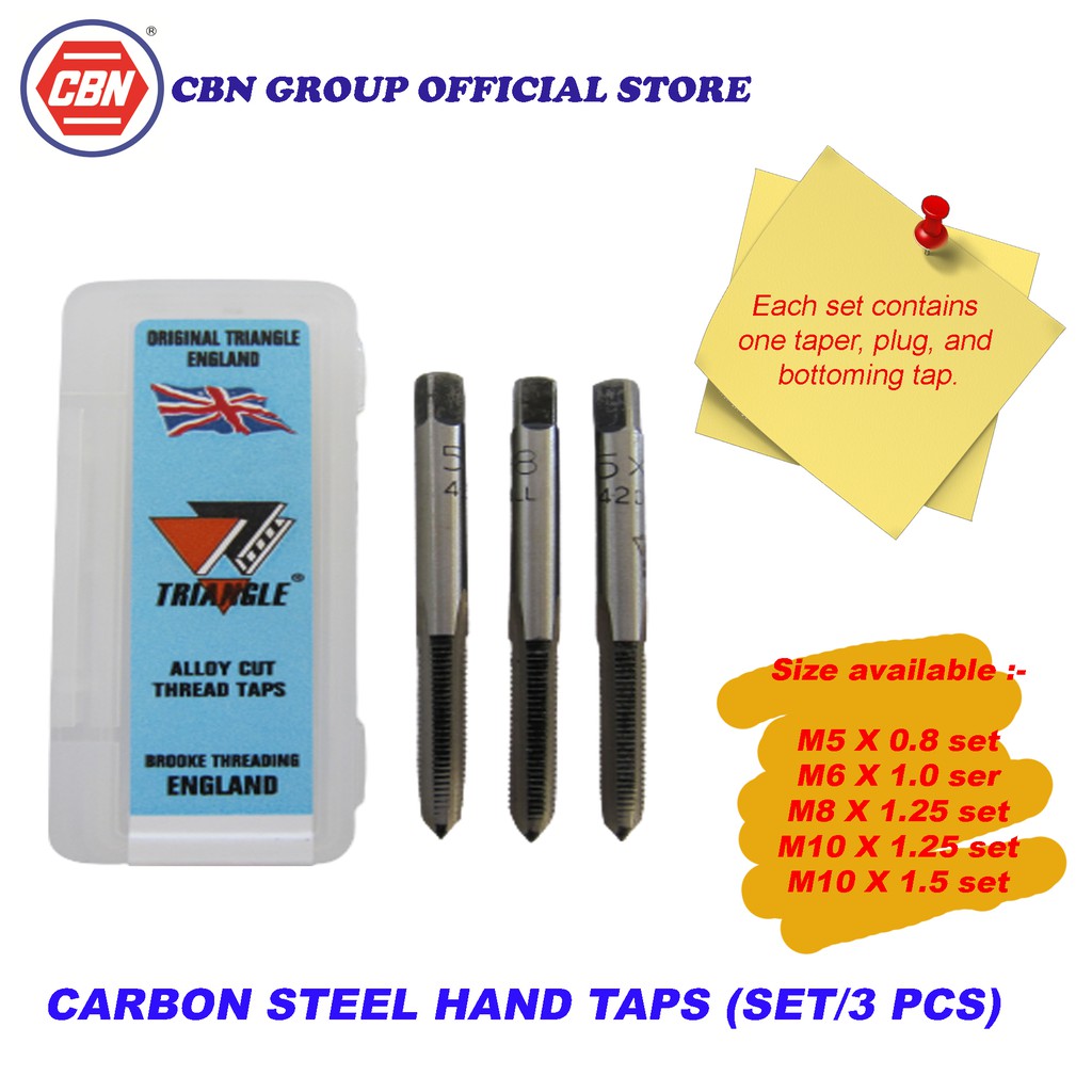 TRIANGLE - CARBON STEEL HAND TAPS (SET/3 PCS) | Shopee Malaysia
