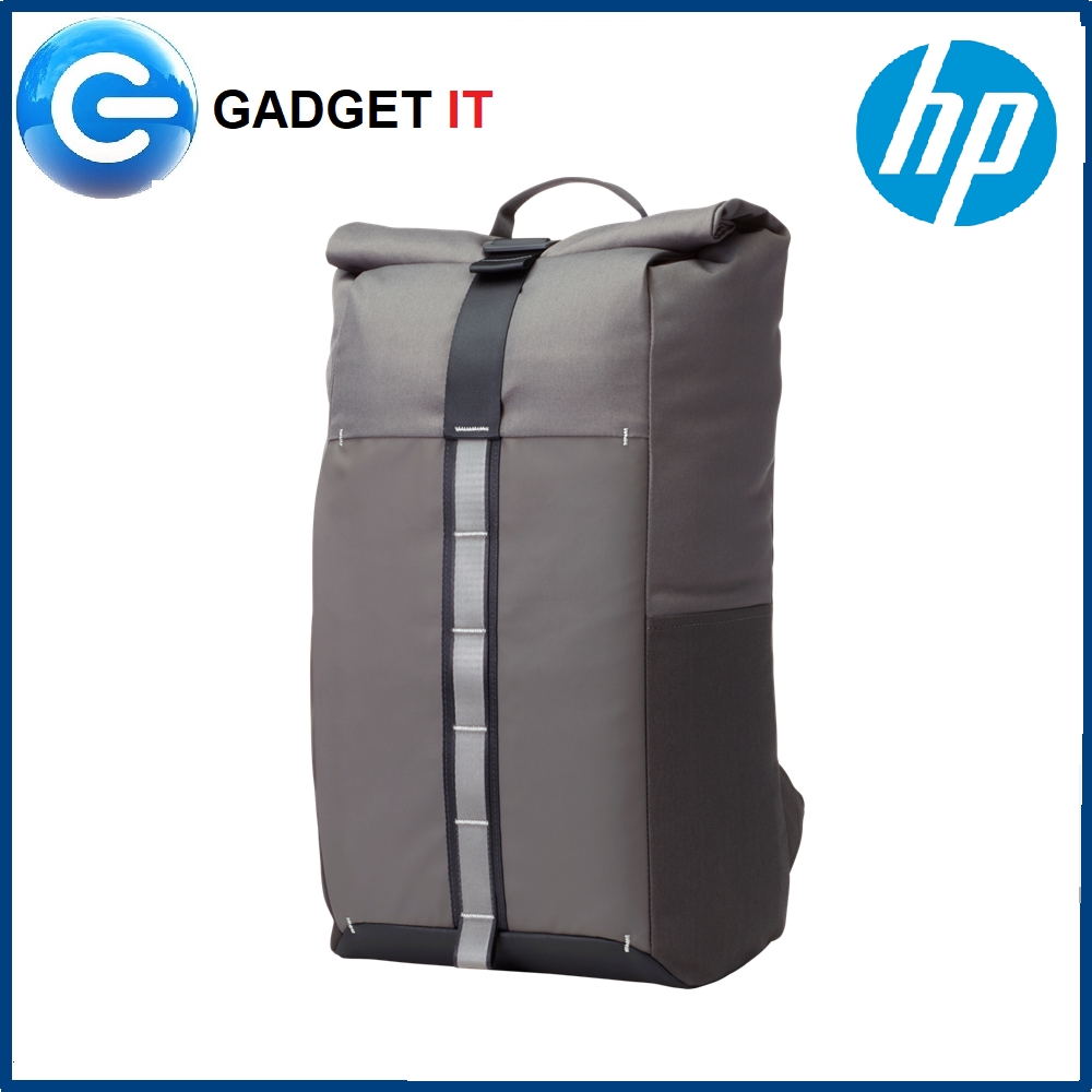 Hp pavilion rolltop grey backpack | BeeCost