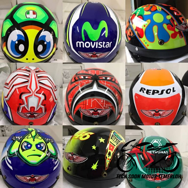 Original MHR III Helmet Half Special Edition Vale Shark Turtle Movistar ...