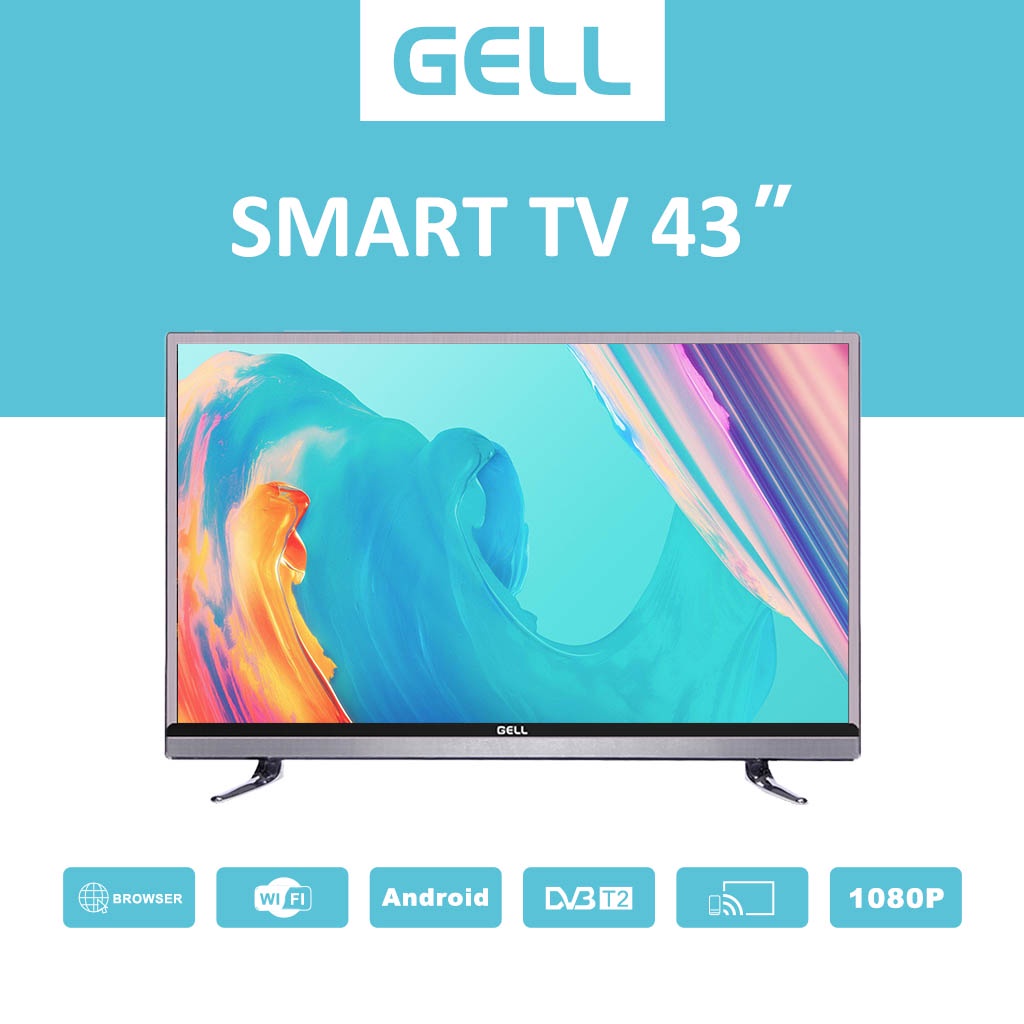 GELL Smart TV 43 inch LED TV With Android TV / WiFi / YouTube / MyTV | Shopee Malaysia