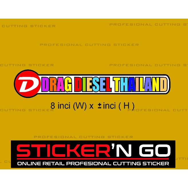 STICKER CUSTOM DRAG DIESEL THAILAND HILUX DESIGN | Shopee Malaysia