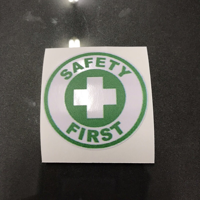 Safety First Stickers Green White | Shopee Malaysia