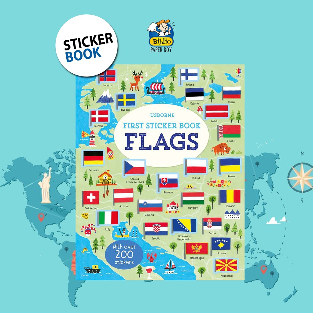 Usborne First Sticker Book Flags (Sticker Book) | Shopee Malaysia