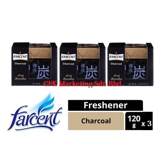 Farcent Car Freshener - Charcoal 120g x 3s | BeeCost