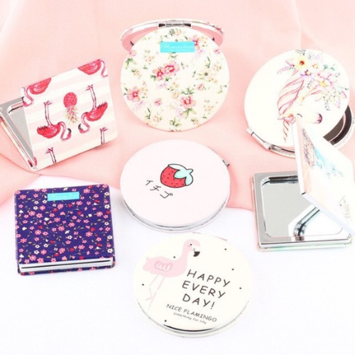 2-sided Mirror / 1 Side Many Cute, Elegant Models - Convenient Compact ...